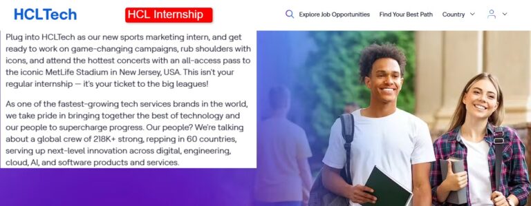 HCL Internship 2026: Apply Online - The Internship