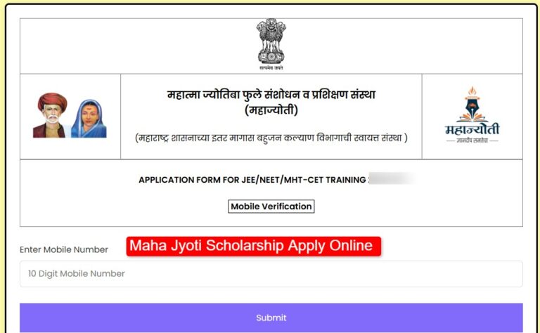 Mahajyoti Scholarship 2026: Tab, Course Fee & PhD Fellowship Guide