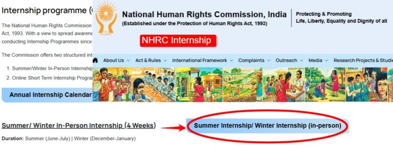 NHRC Internship 2026: Apply Online - The Internship