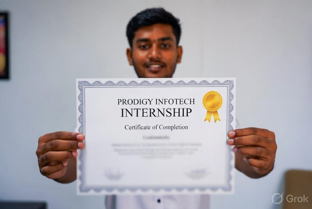 Prodigy Infotech Internship 2026 - The Internship