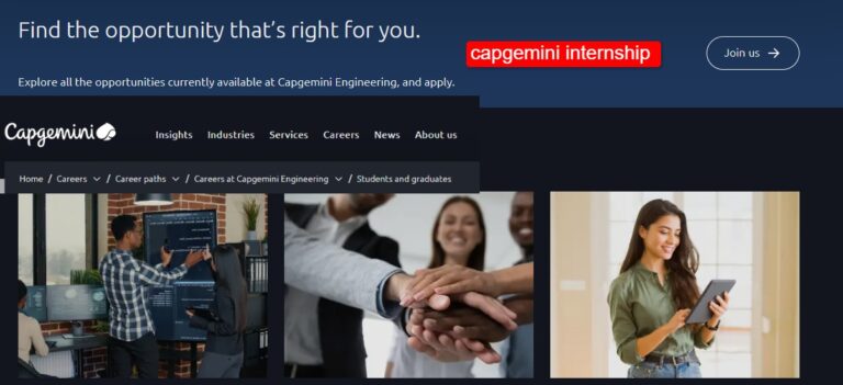 Capgemini Internship 2026 - The Internship