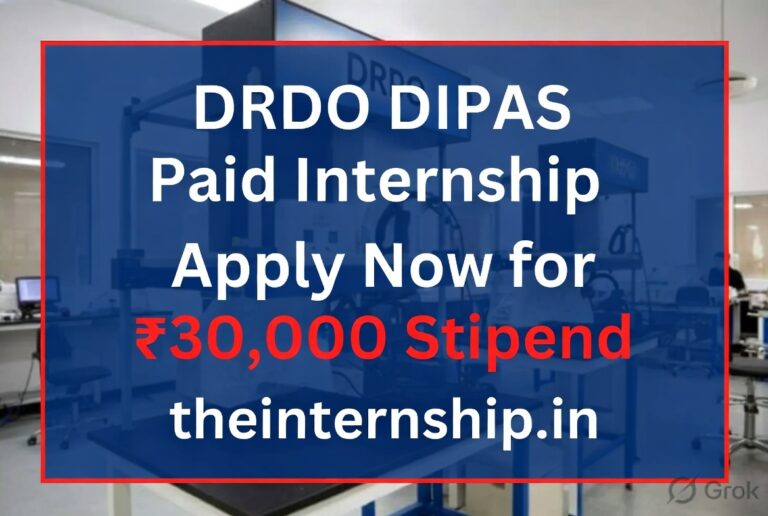 DRDO DIPAS Paid Internship 2026: Apply Now for ₹30,000 Stipend! - The ...